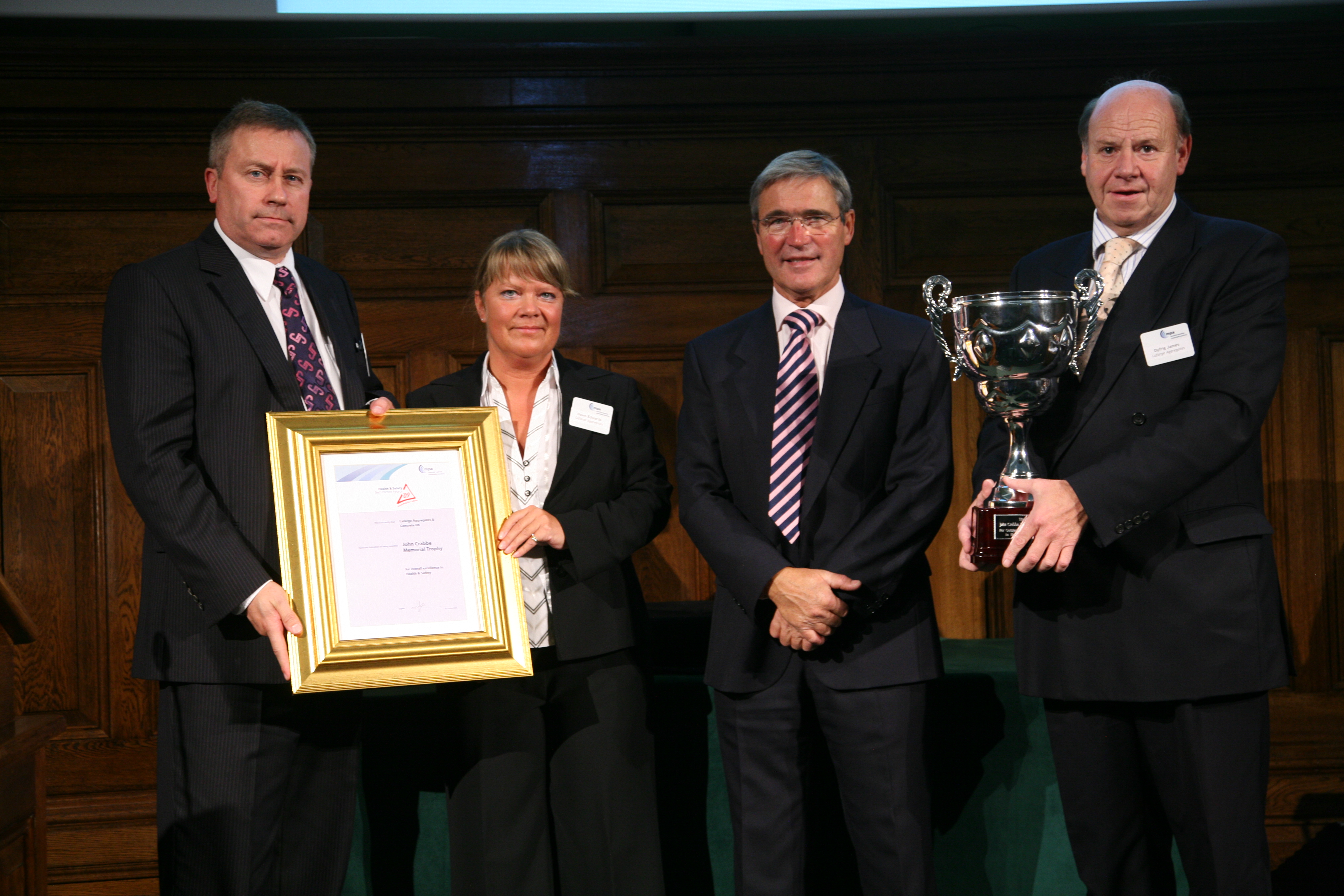 Winners - Lafarge Aggregates and Concrete UK - John Crabbe Memorial Trophy